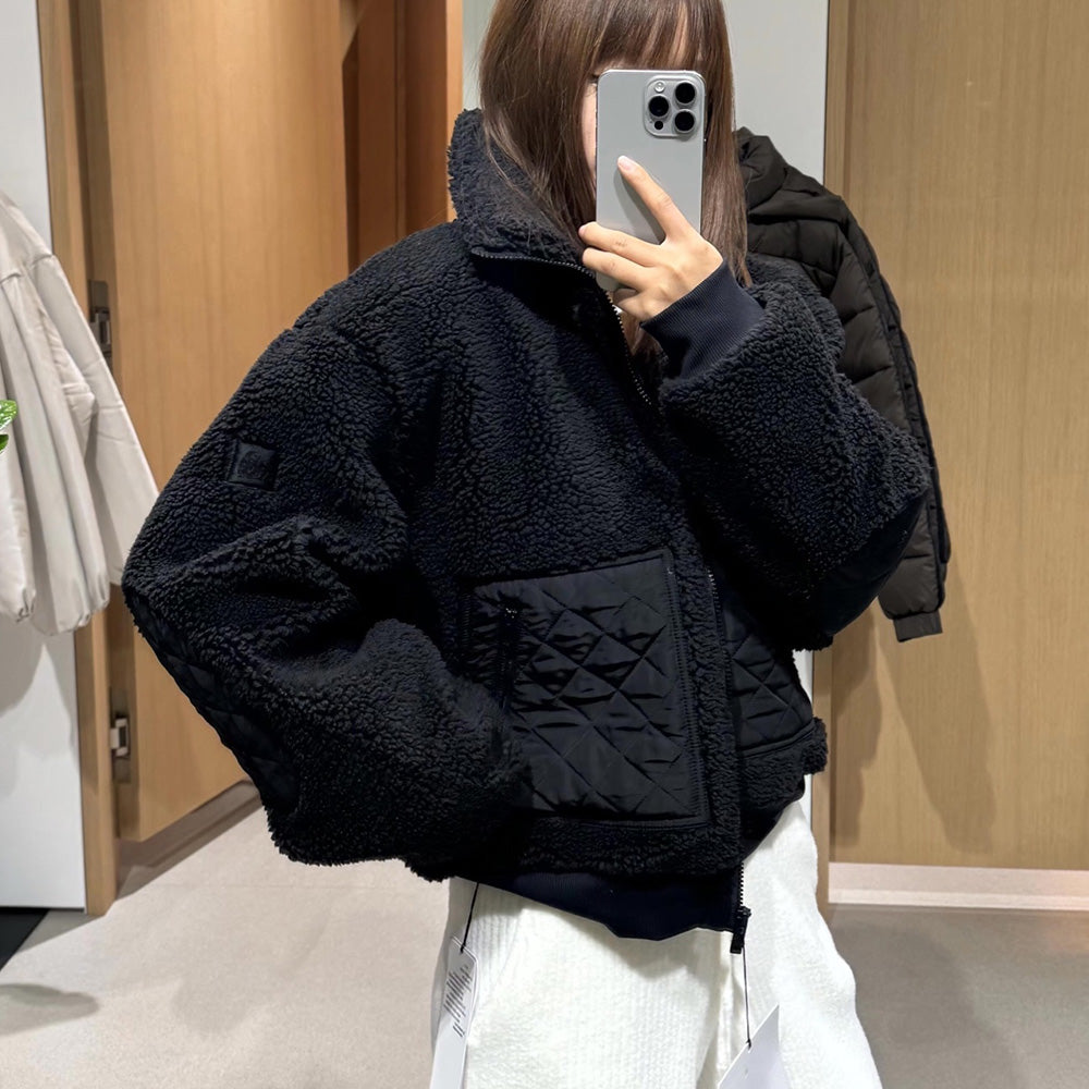 Women's Autumn and Winter New Fashion Joker Warm Cashmere Collar Shor ...